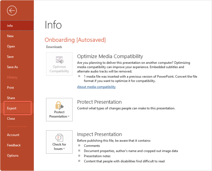 How To Convert PowerPoint PPT Into MP4 Video
